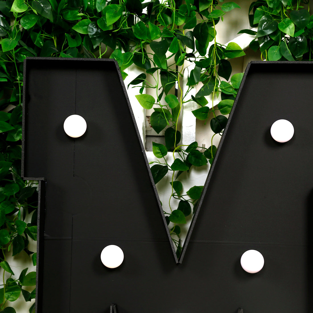 4ft Foam Board LED Letter M Marquee Black | eFavormart