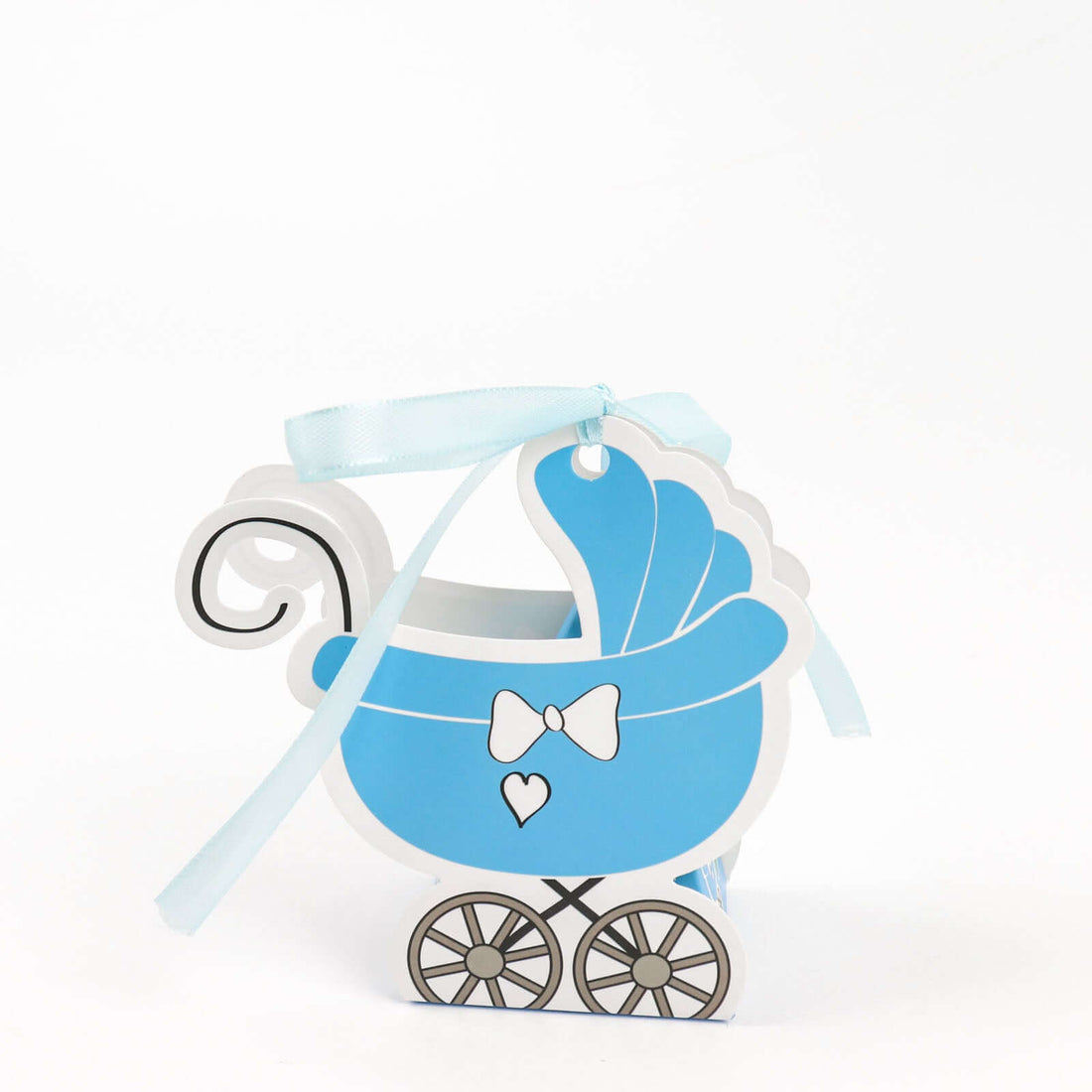 Light Blue Baby Paper Stroller Gift Boxes | eFavormart
