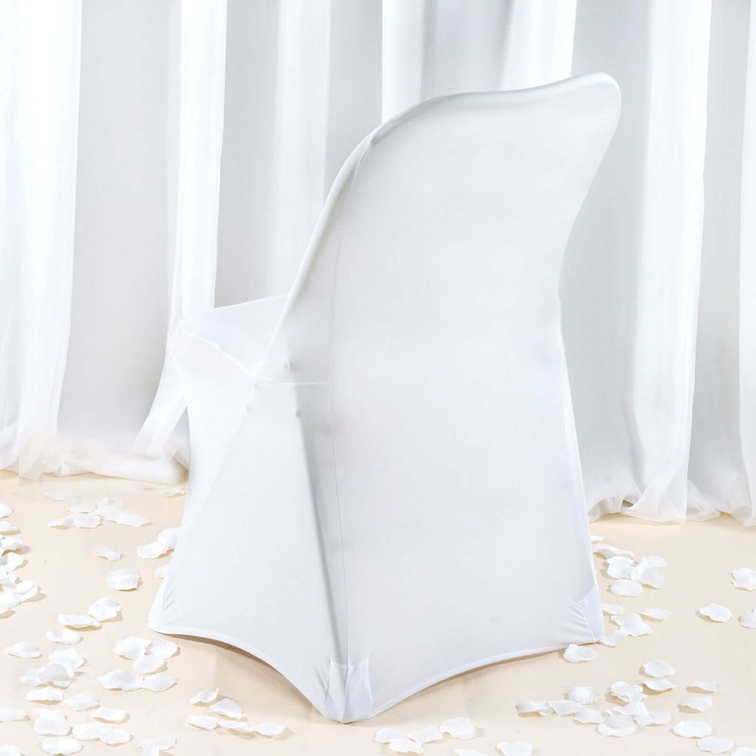 Spandex Folding Chair Cover 220GSM White | eFavormart
