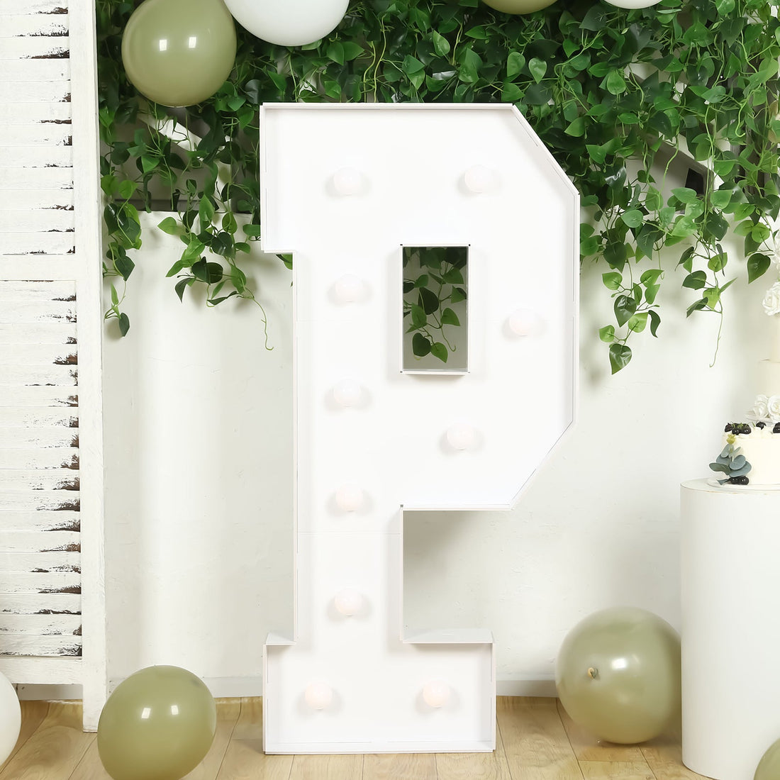4ft White LED Marquee Letter "P" | eFavormart