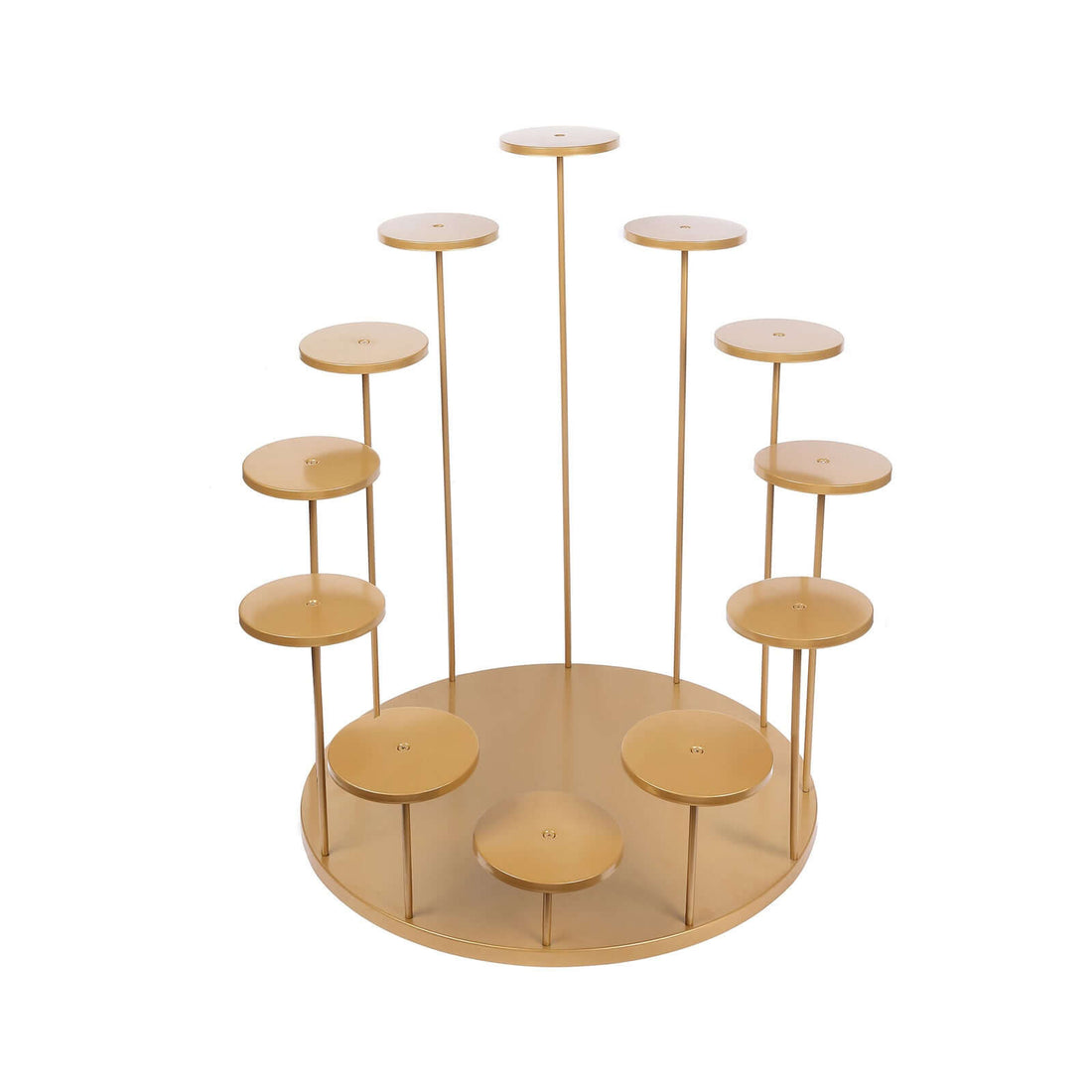 Metal 12-Arm Cake Stand Cupcake Holders 29" Gold | eFavormart
