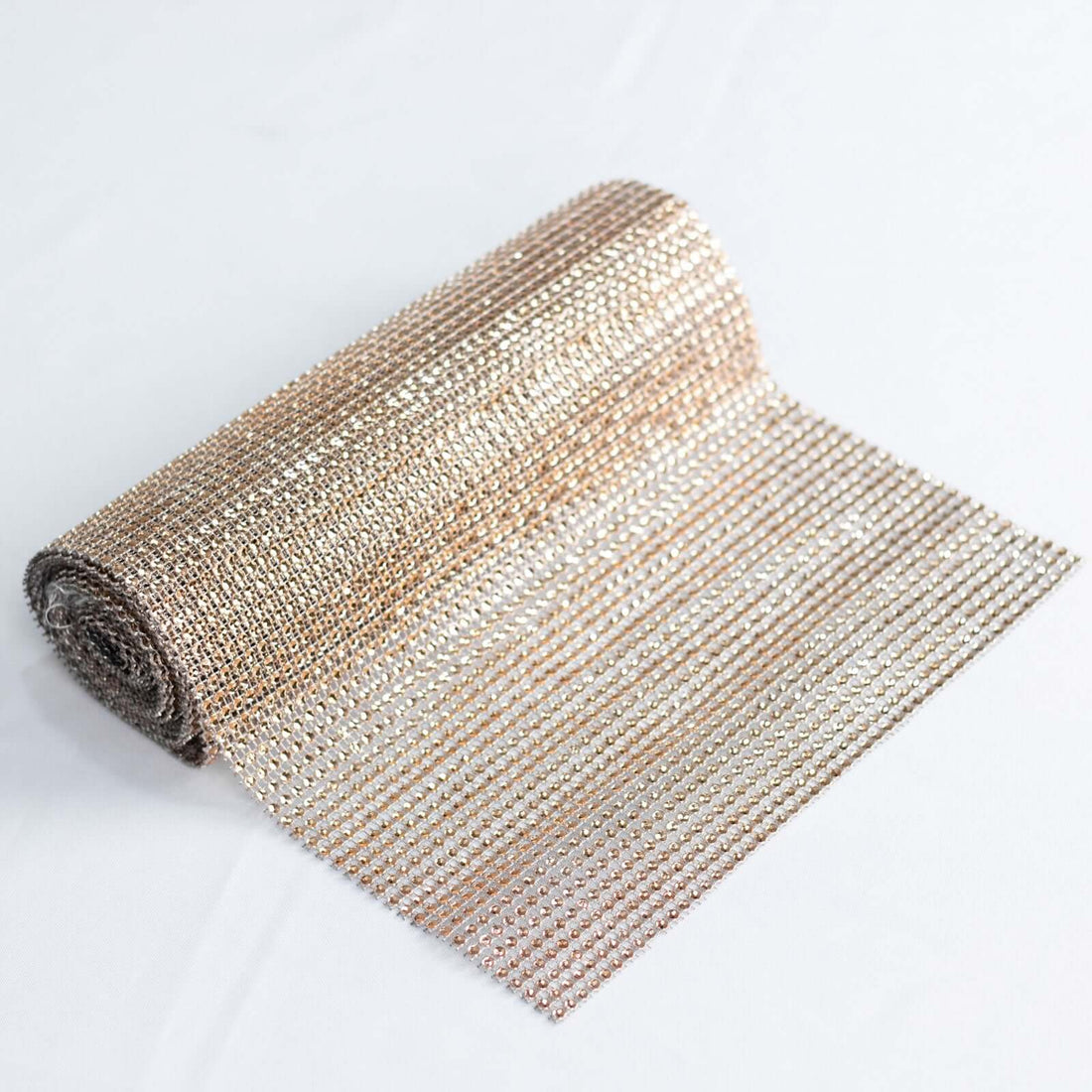 Rhinestone Table Runner 10"x108" Champagne | eFavormart