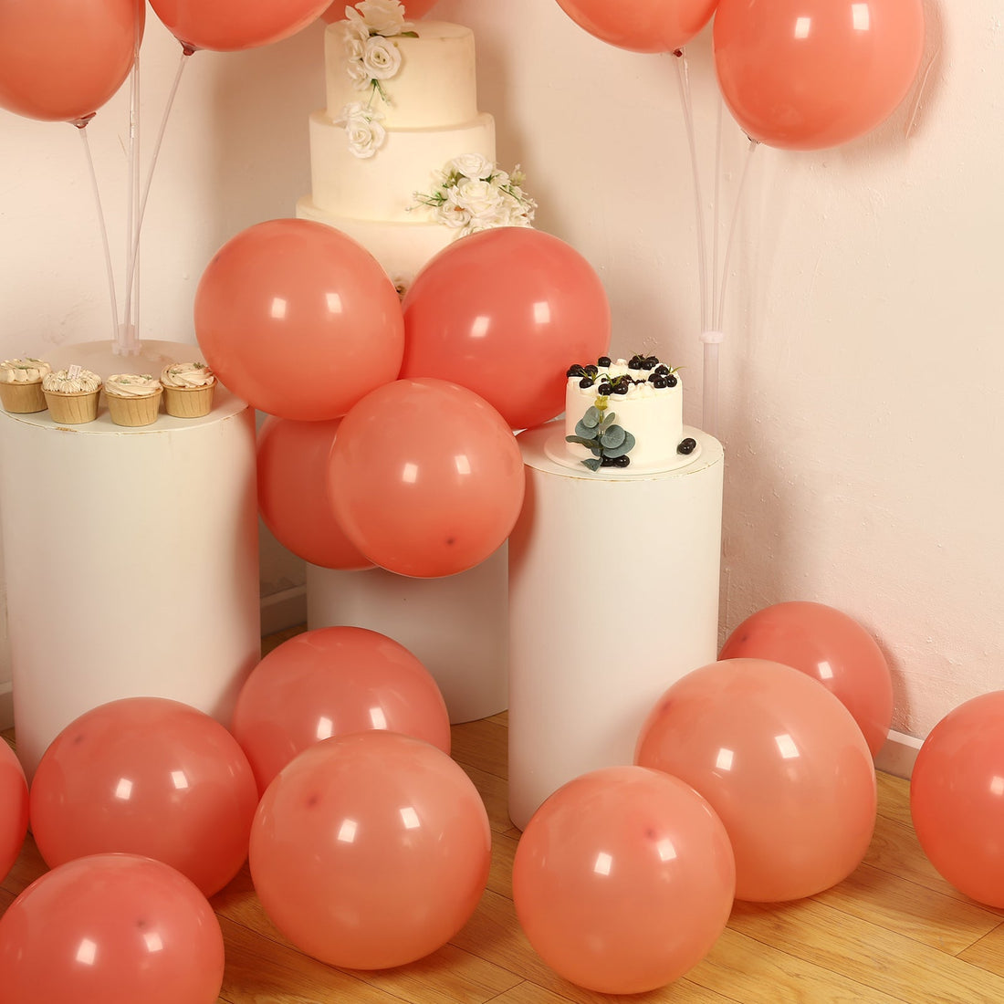 12" Pastel Dusty Rose Biodegradable Latex Balloons | eFavormart