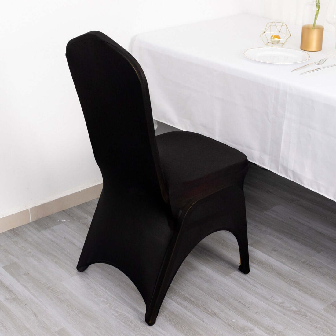 Premium Spandex Banquet Chair Cover Black | eFavormart