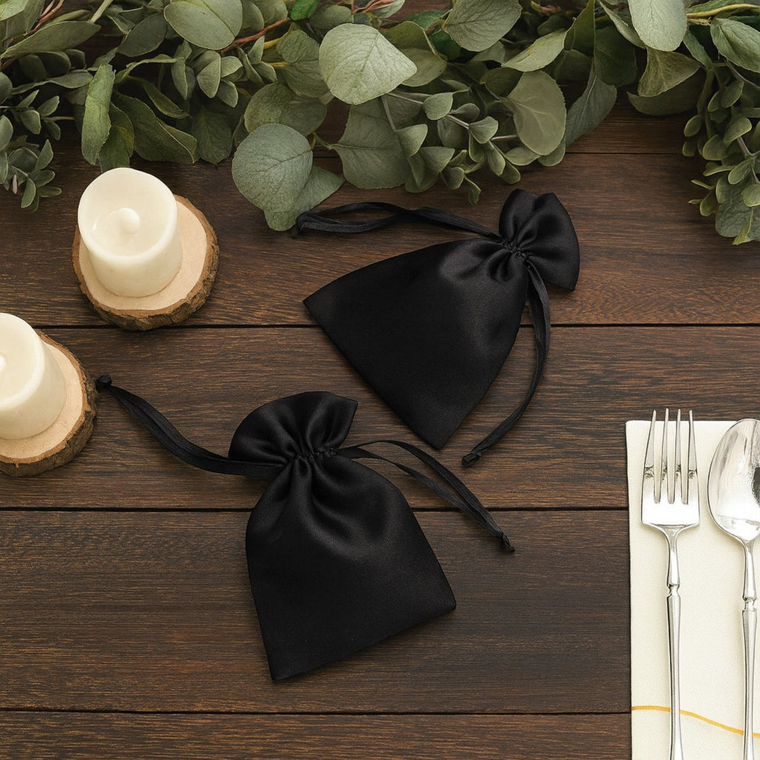 Satin Wedding Favor Bags 60 Pack 4