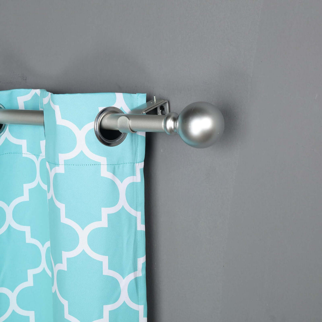42-126" Silver Adjustable Curtain Rod Set | eFavormart