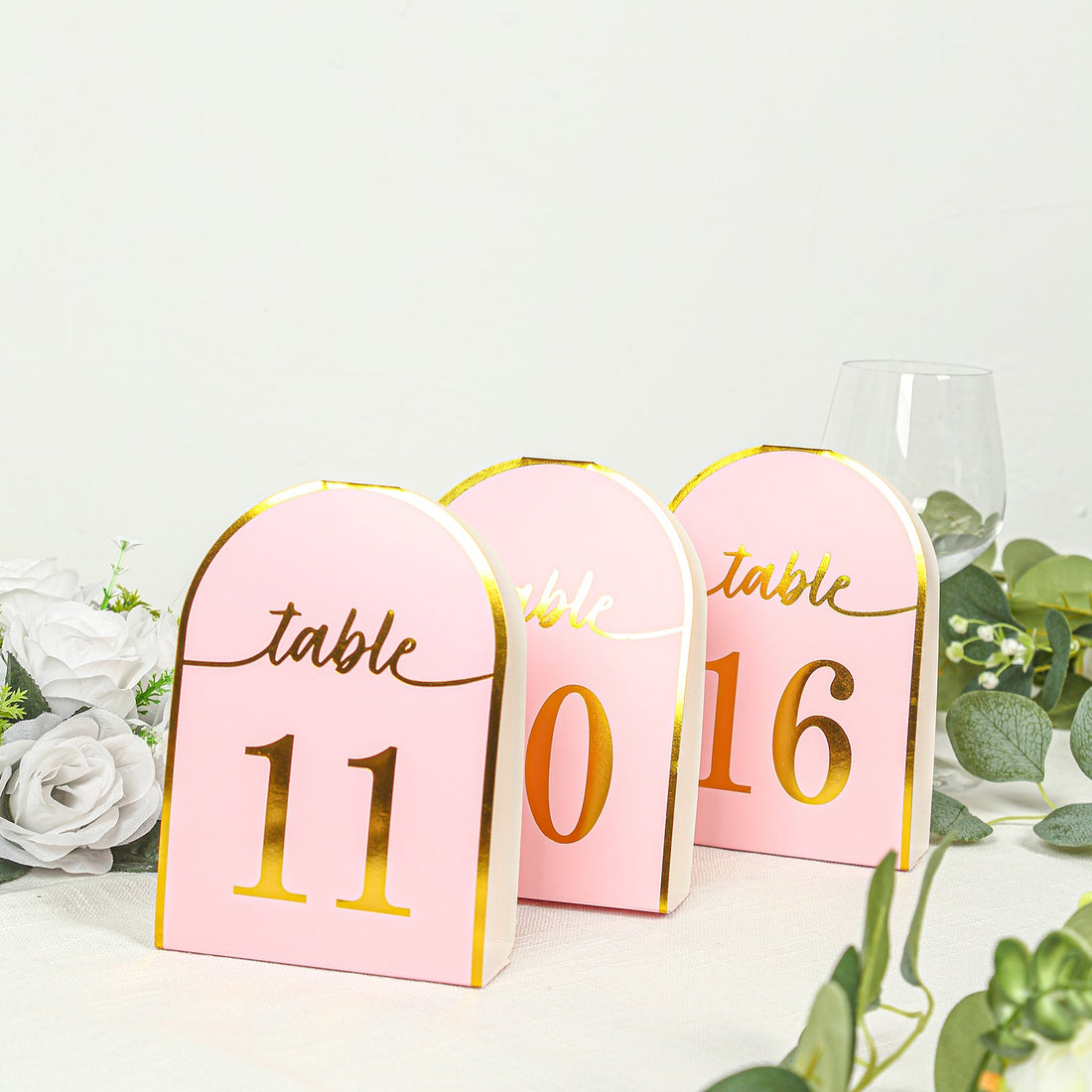 Arch Table Numbers 1-25 Blush 7" | eFavormart