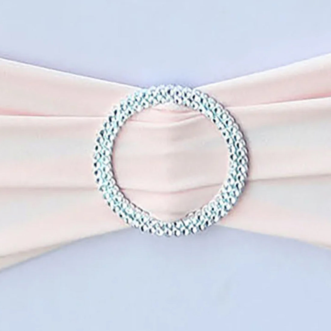 Spandex Sashes 5"x14" Blush with Diamond Buckle | eFavormart