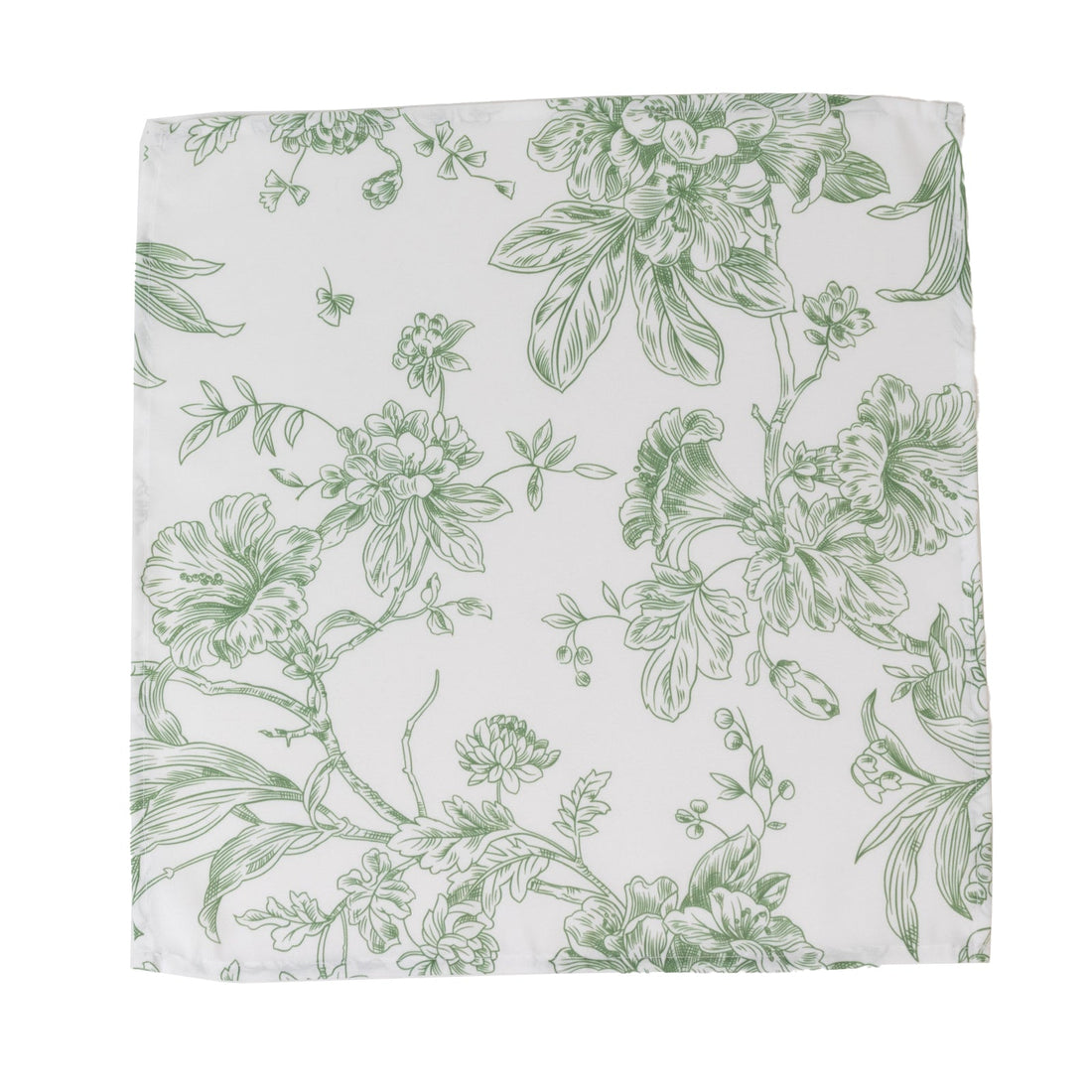 French Toile Cloth Napkins Dusty Sage Polyester | eFavormart