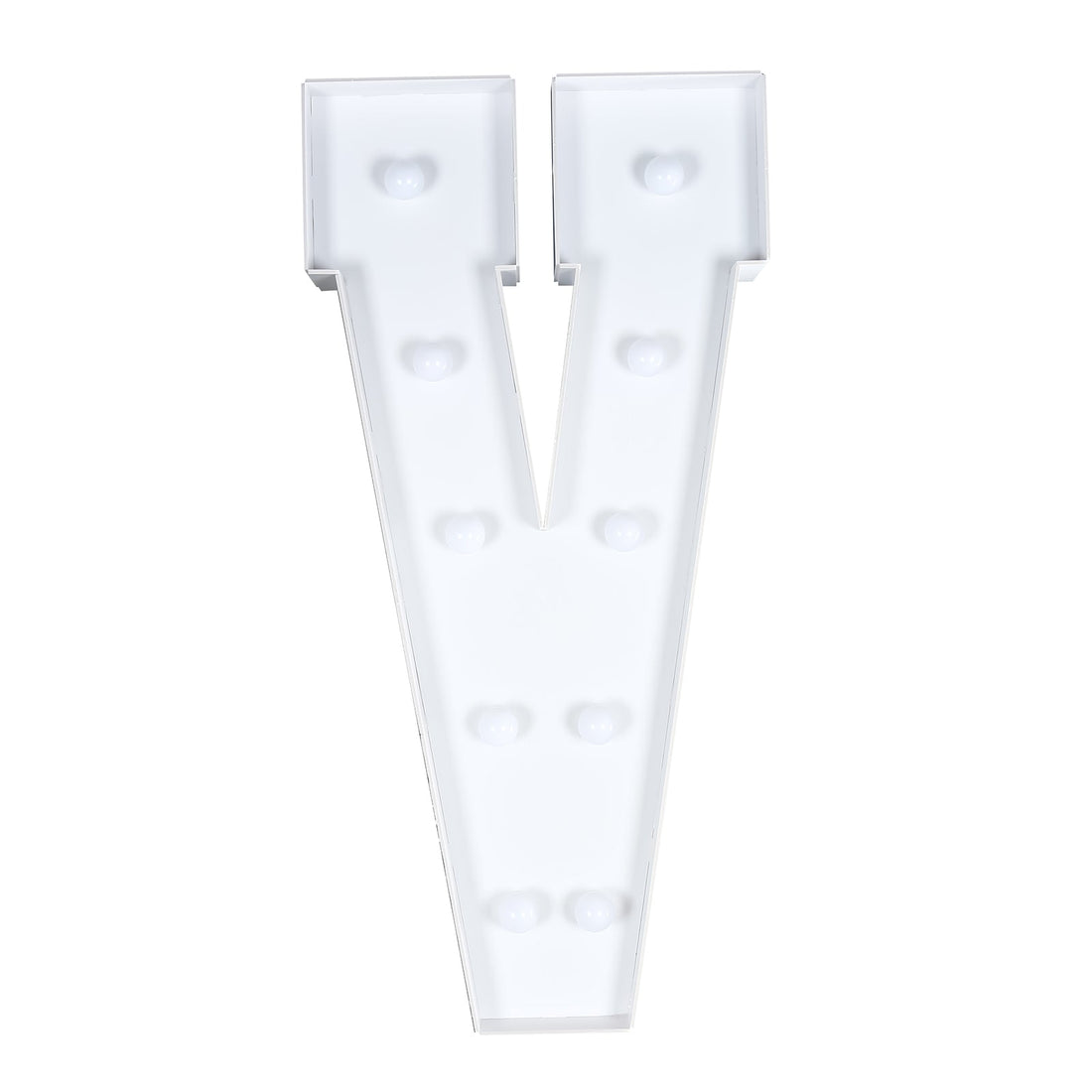 4ft White LED Marquee Letter "V" | eFavormart