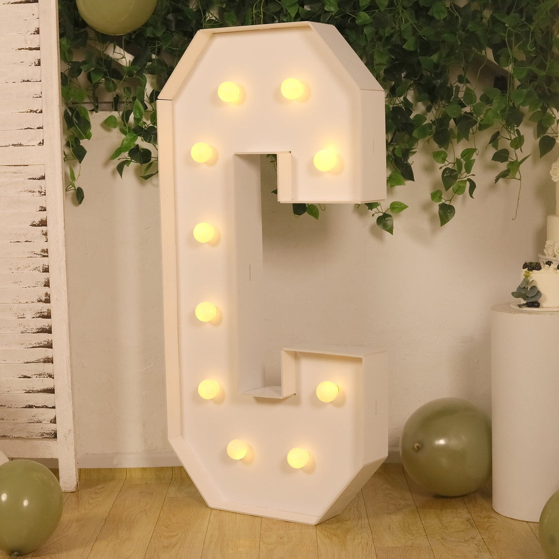 4ft White LED Marquee Letter "C" | eFavormart