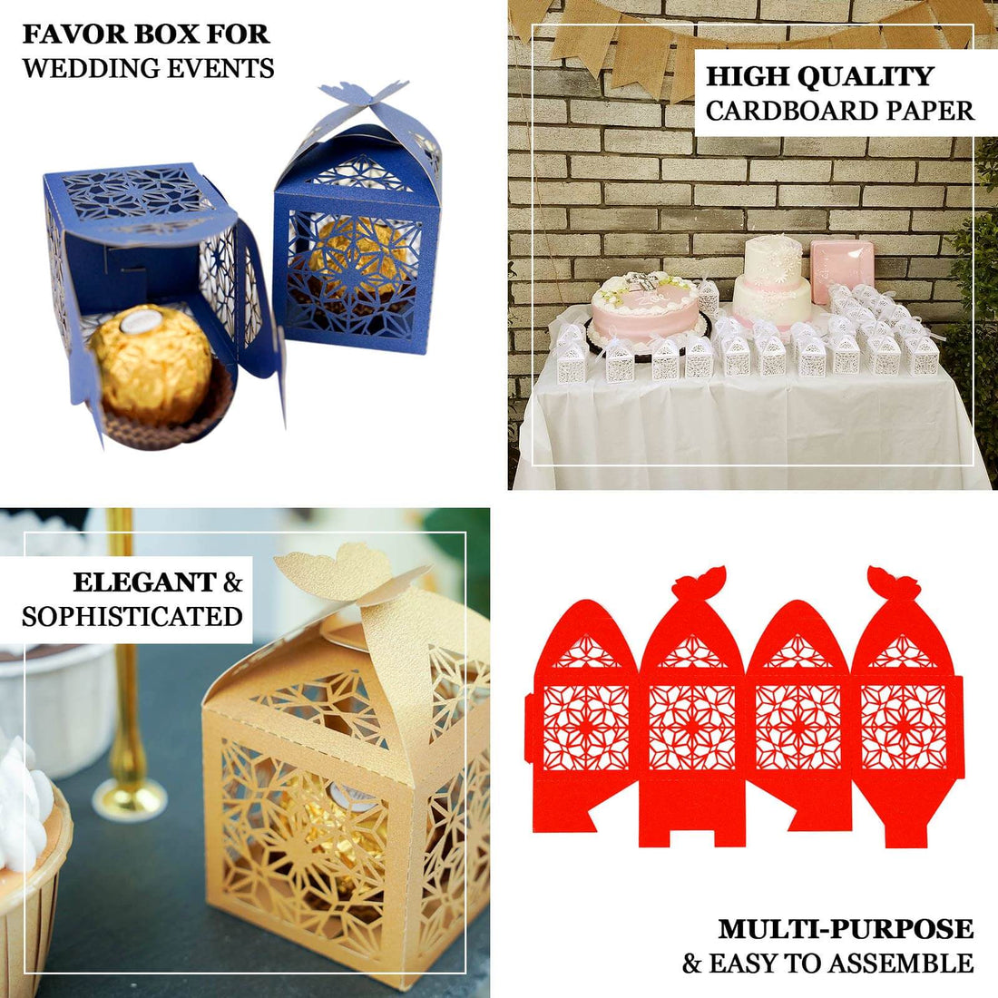 25-Pack Silver Butterfly Lace Favor Boxes | eFavormart