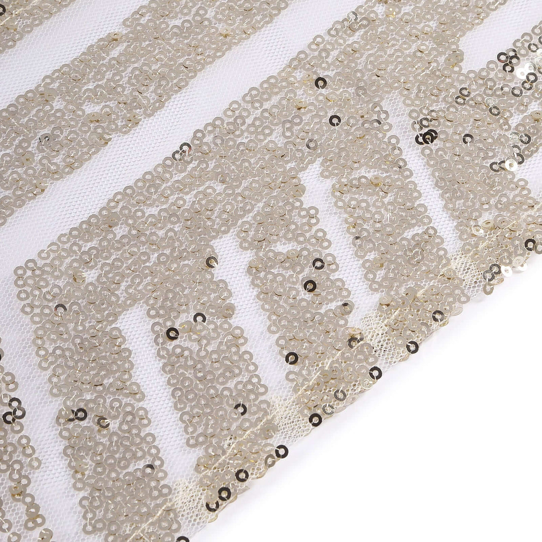 Sequin Chair Sashes 6"x88" Champagne | eFavormart