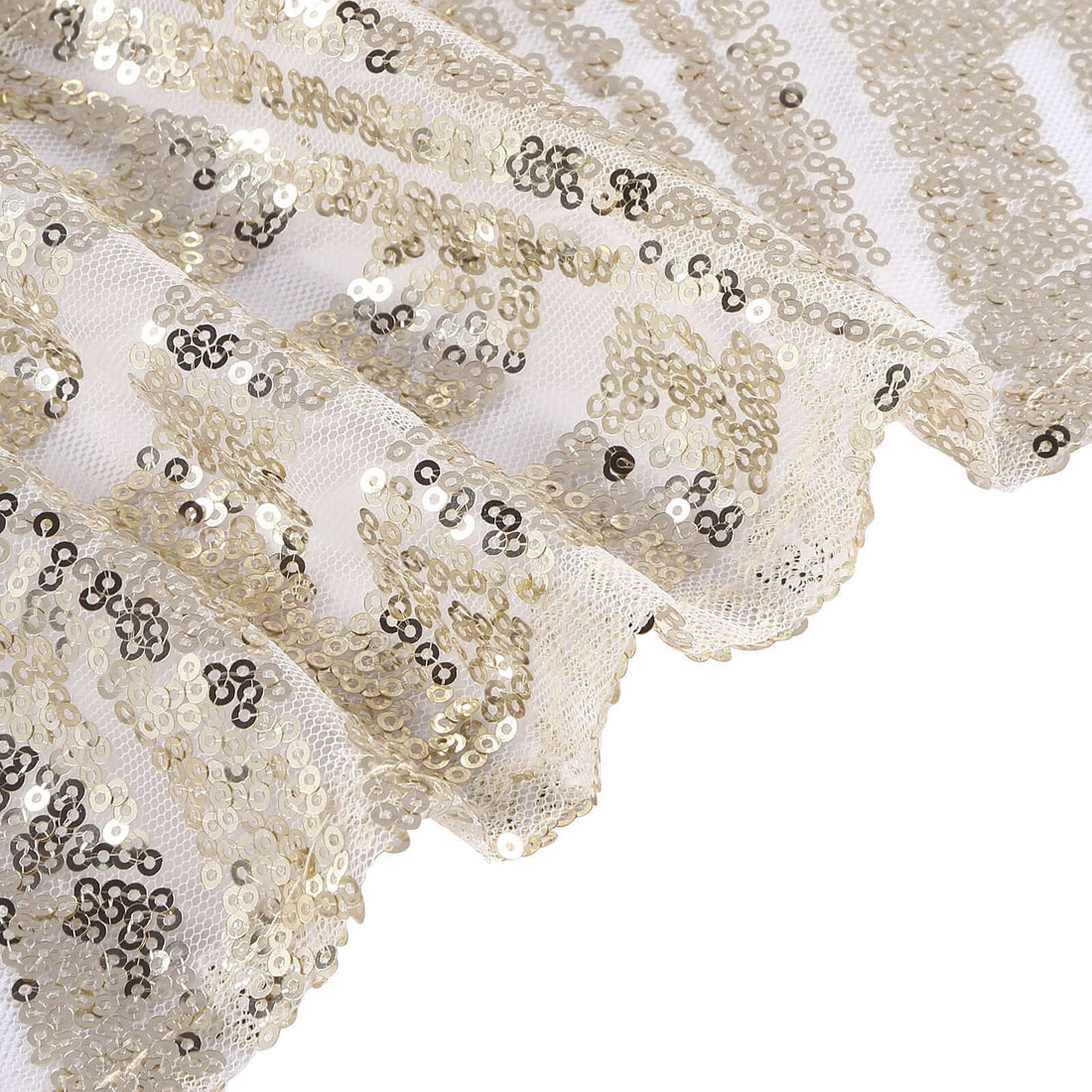 Sequin Chair Sashes 6"x88" Champagne | eFavormart