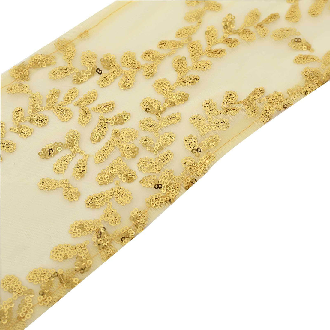 Tulle Sequin Chair Sashes Gold 6"x88" | eFavormart