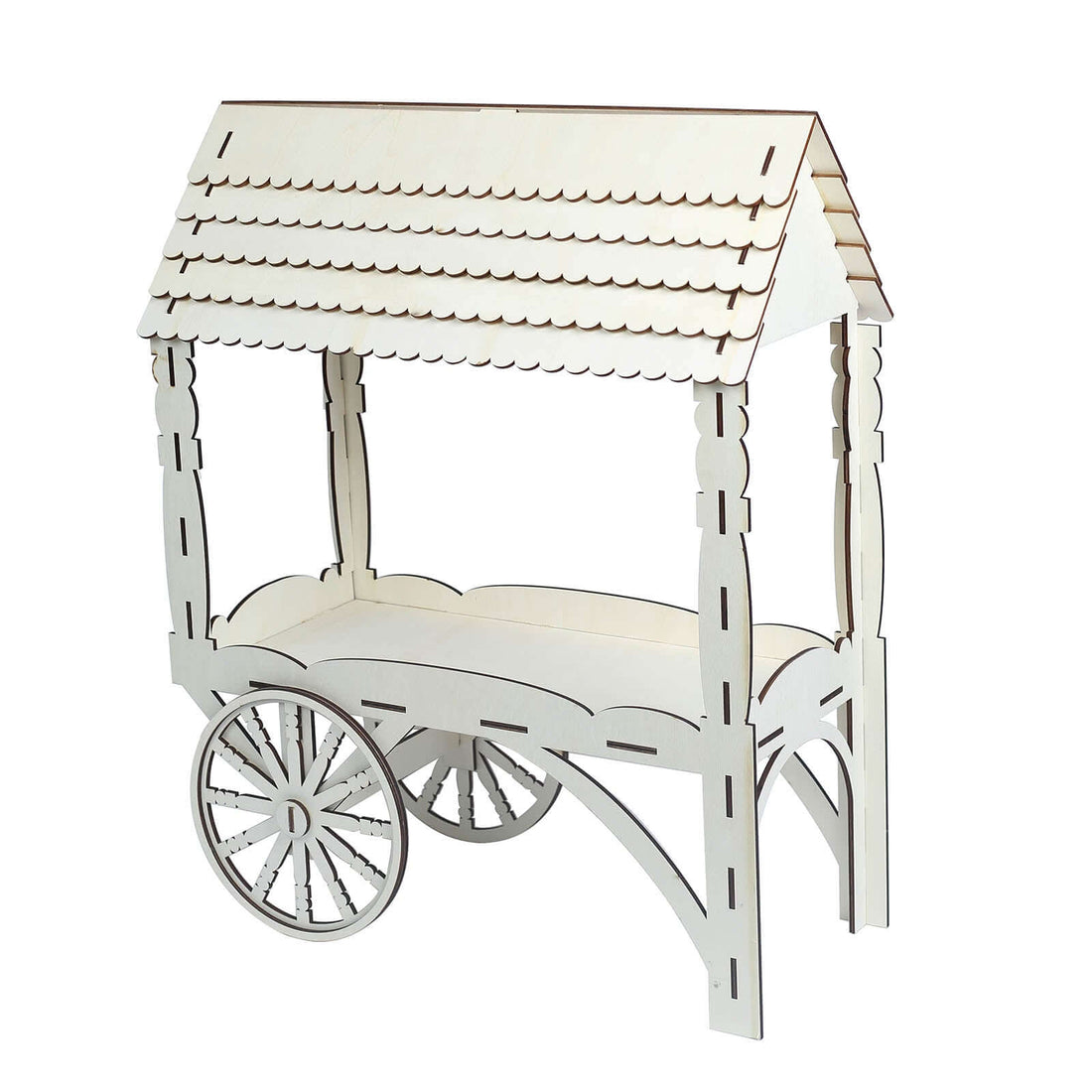 Candy Cart Mini Wooden Dessert Display Natural 25" | eFavormart