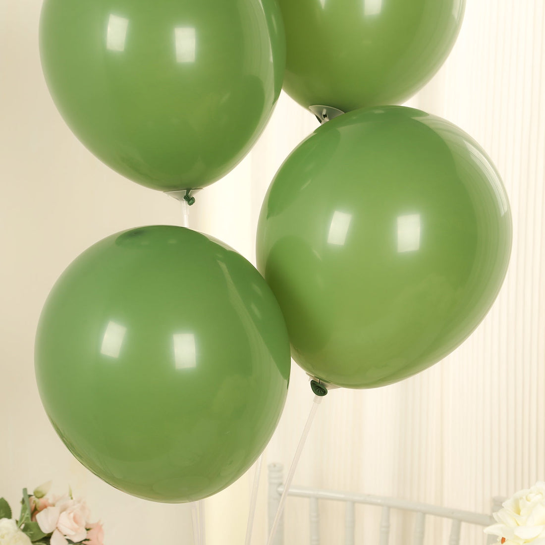 12" Pastel Dusty Sage Green Biodegradable Balloons | eFavormart