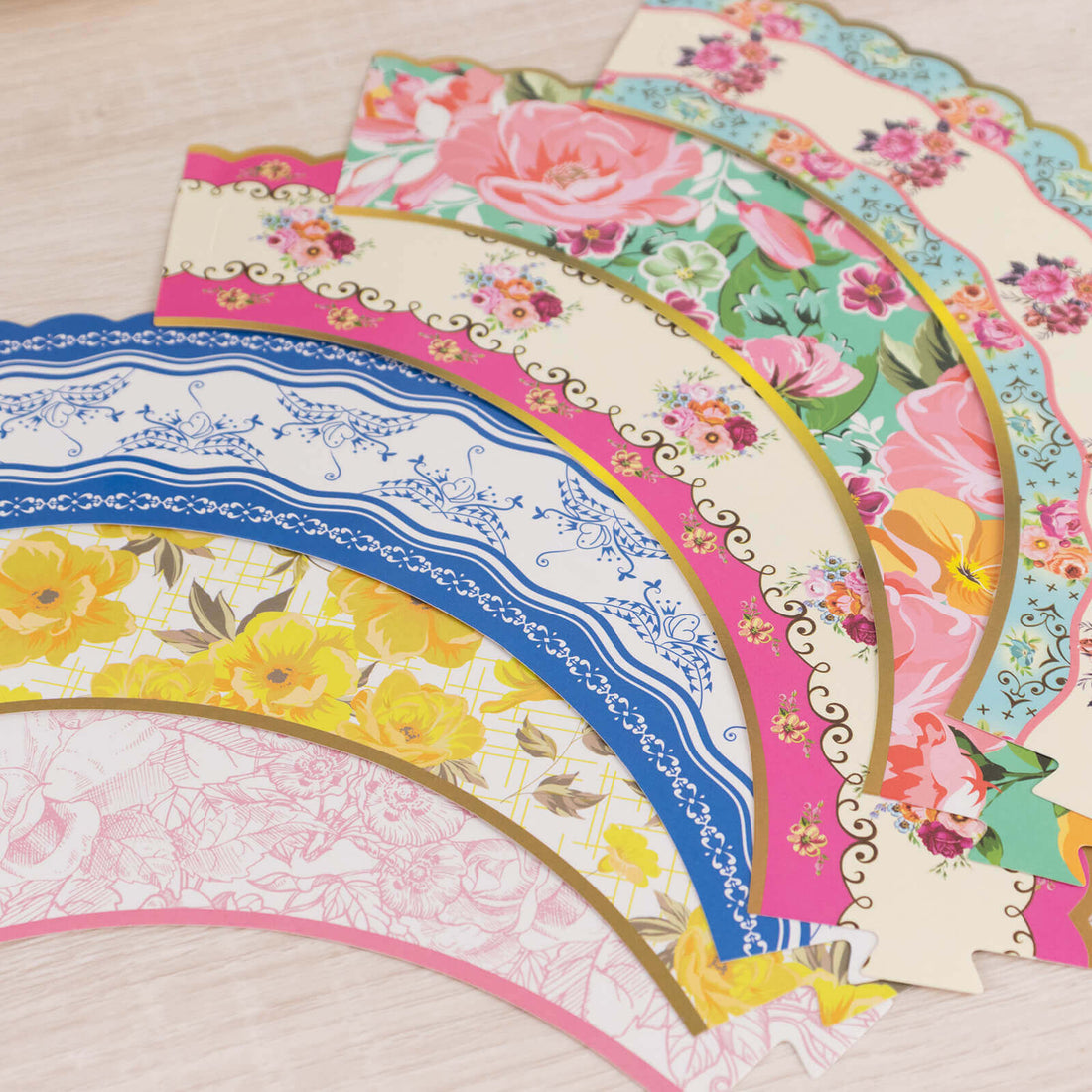 Paper Cupcake Wrappers Mixed Floral 3" | eFavormart