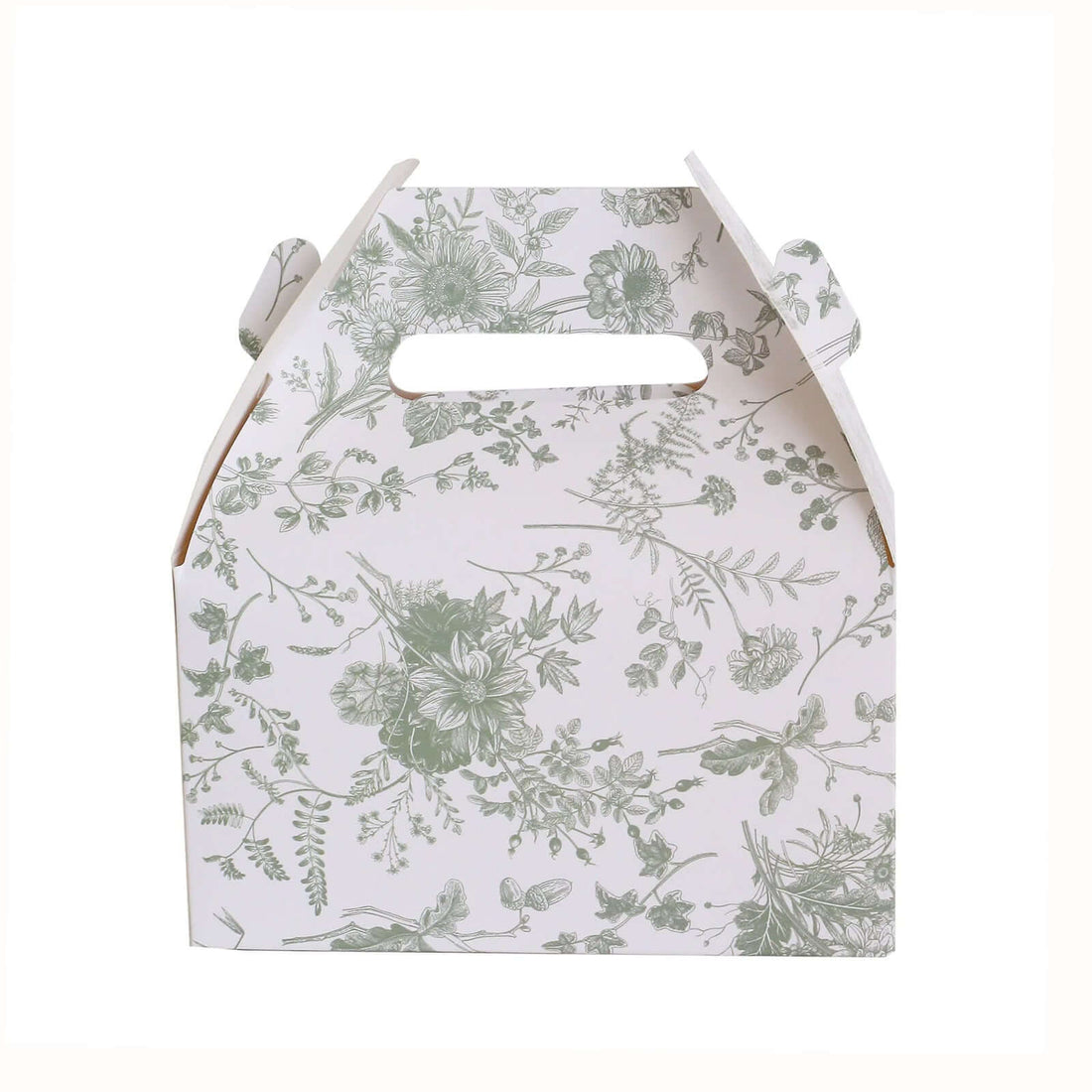 25-Pack White & Sage Green Favor Boxes | eFavormart