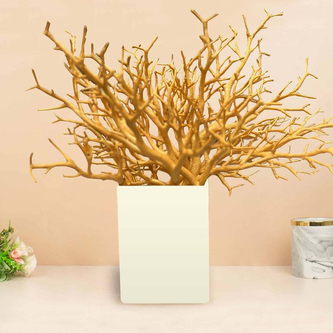 Artificial Manzanita Tree Branch 14" Metallic Gold | eFavormart