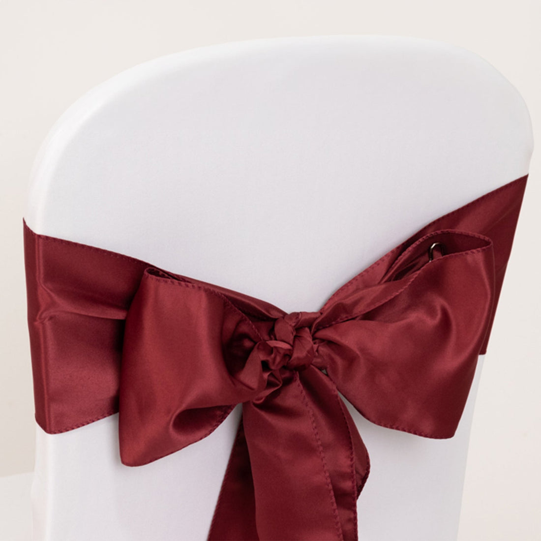 Lamour Satin Chair Sashes 6"x106" Burgundy | eFavormart