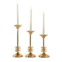 Disk Metal Taper Candlestick Holders Gold | eFavormart