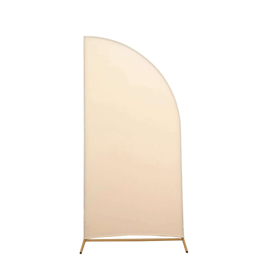 6ft Matte Beige Half Moon Spandex Wedding Arch Cover | eFavormart