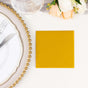 Linen-Like Paper Cocktail Napkins 5"x5" Gold | eFavormart