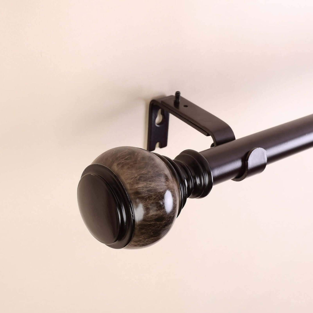 42-126" Chocolate Brown Curtain Rod Set | eFavormart