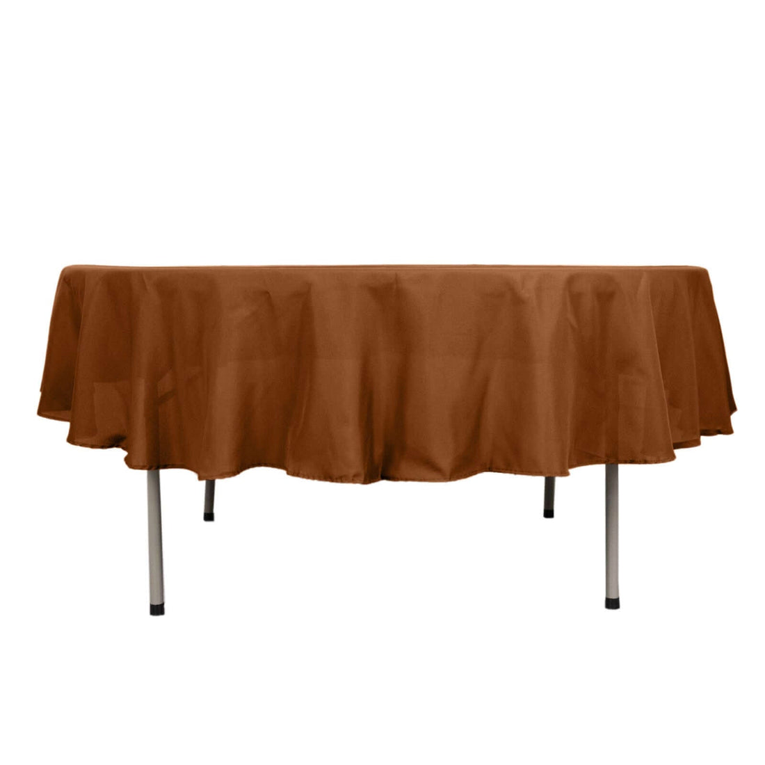Polyester Tablecloth 90" Cinnamon Brown | eFavormart
