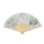5-Pack White & Sage Green Paper Folding Fans | eFavormart