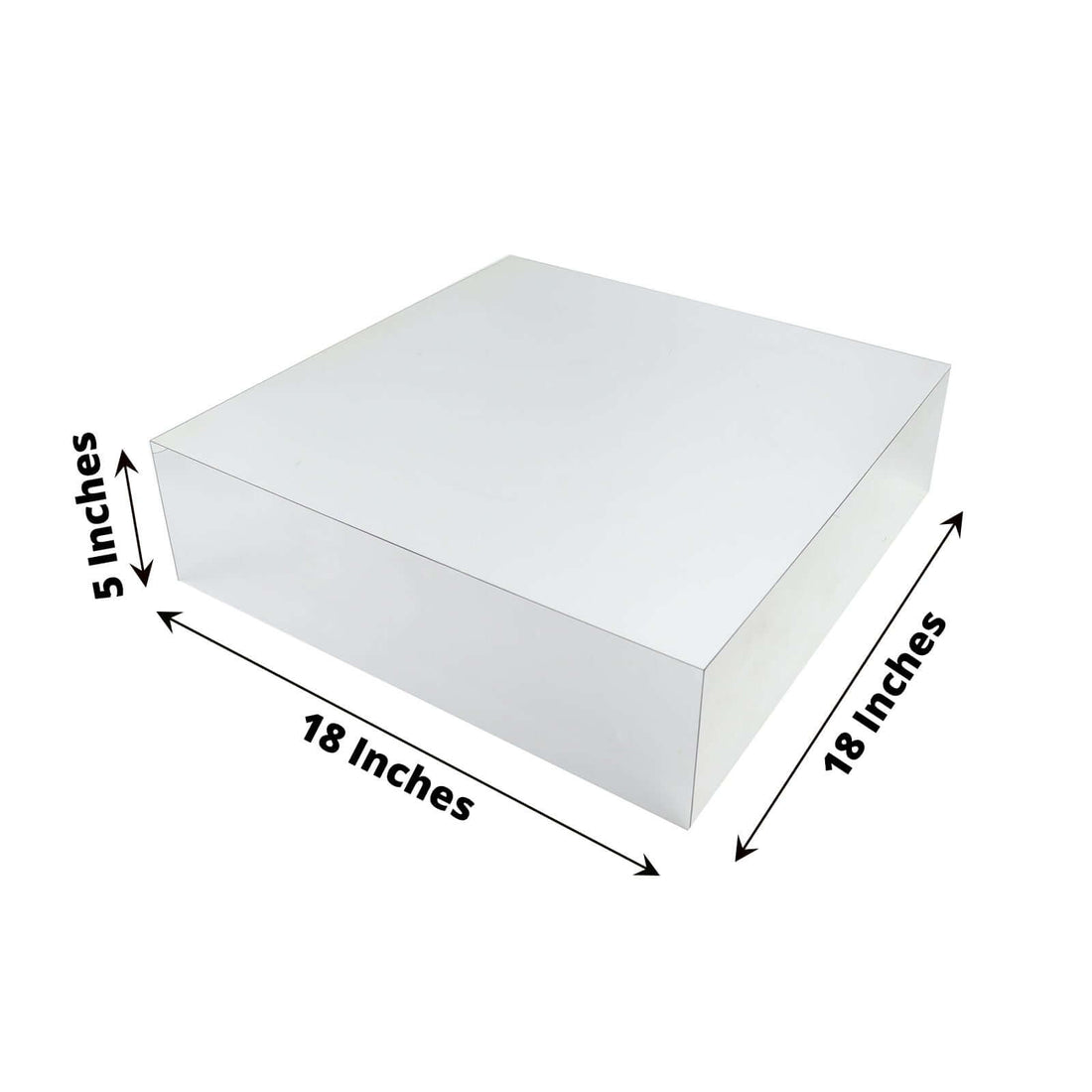 Silver Acrylic Cake Box Stand 18x18" | eFavormart