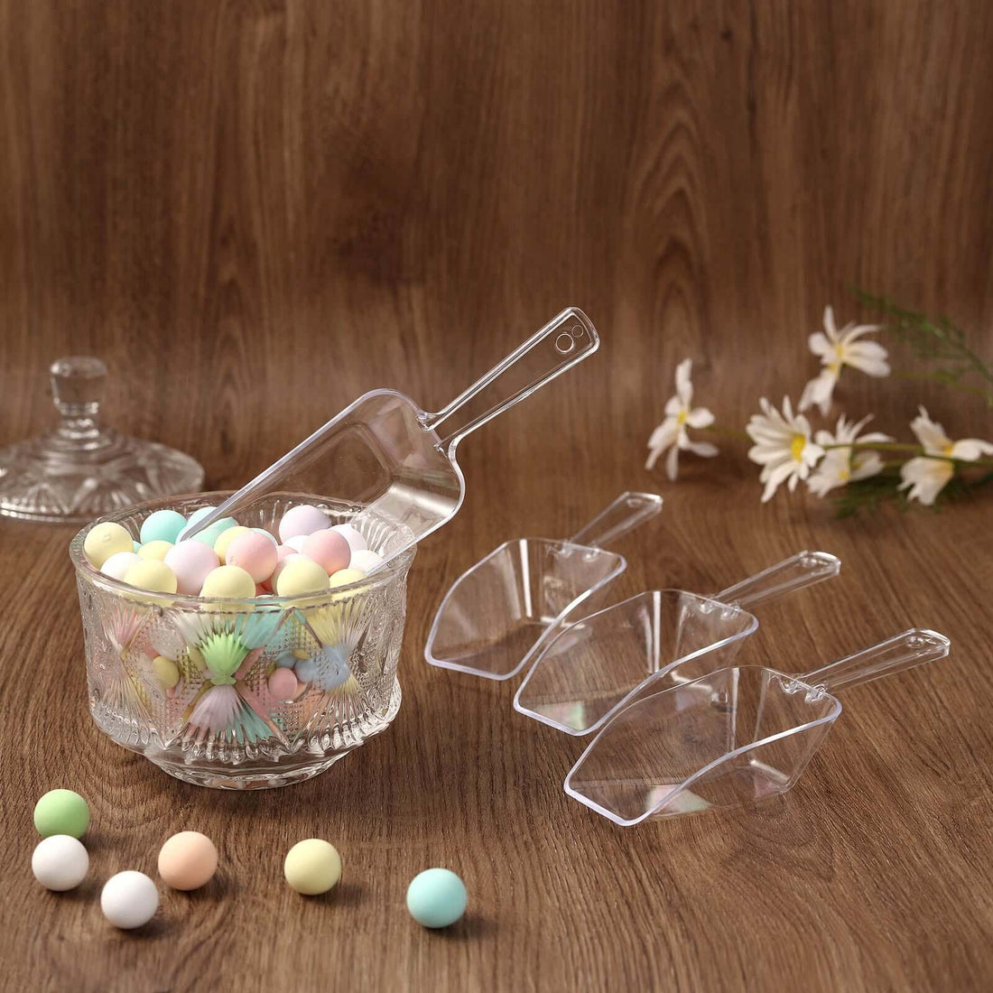 Clear Candy Scoops 6 Pack | eFavormart