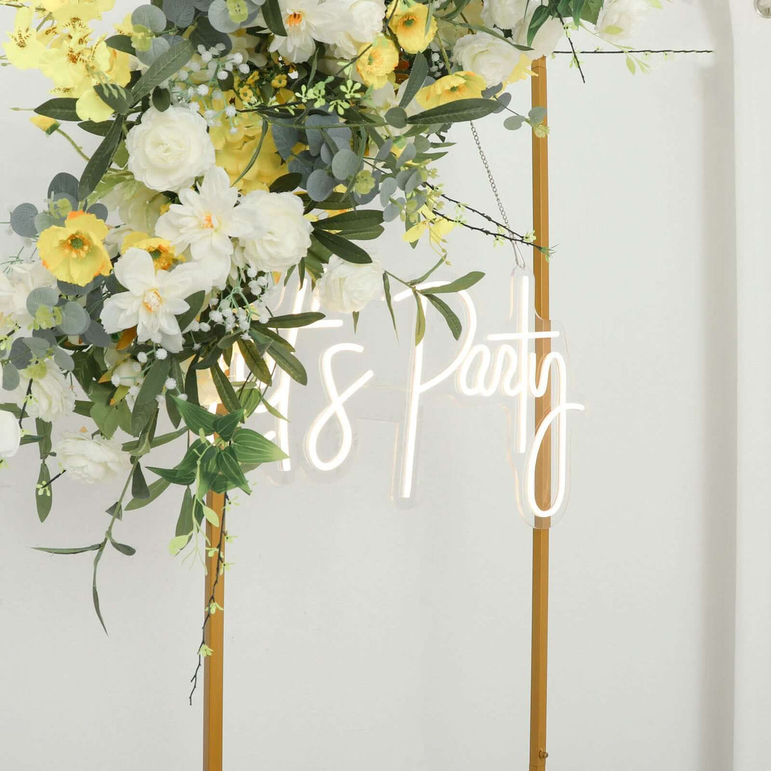 Slim Gold Metal Rectangular Backdrop Stand 6.5ft | eFavormart