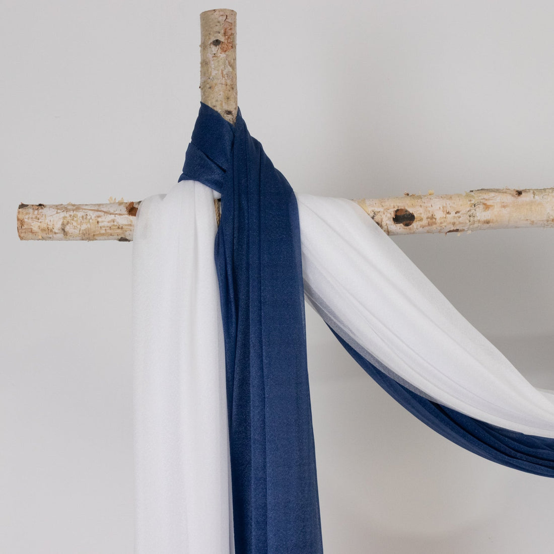 Navy Blue Sheer Wedding Arch Drapery 5ftx32ft | eFavormart