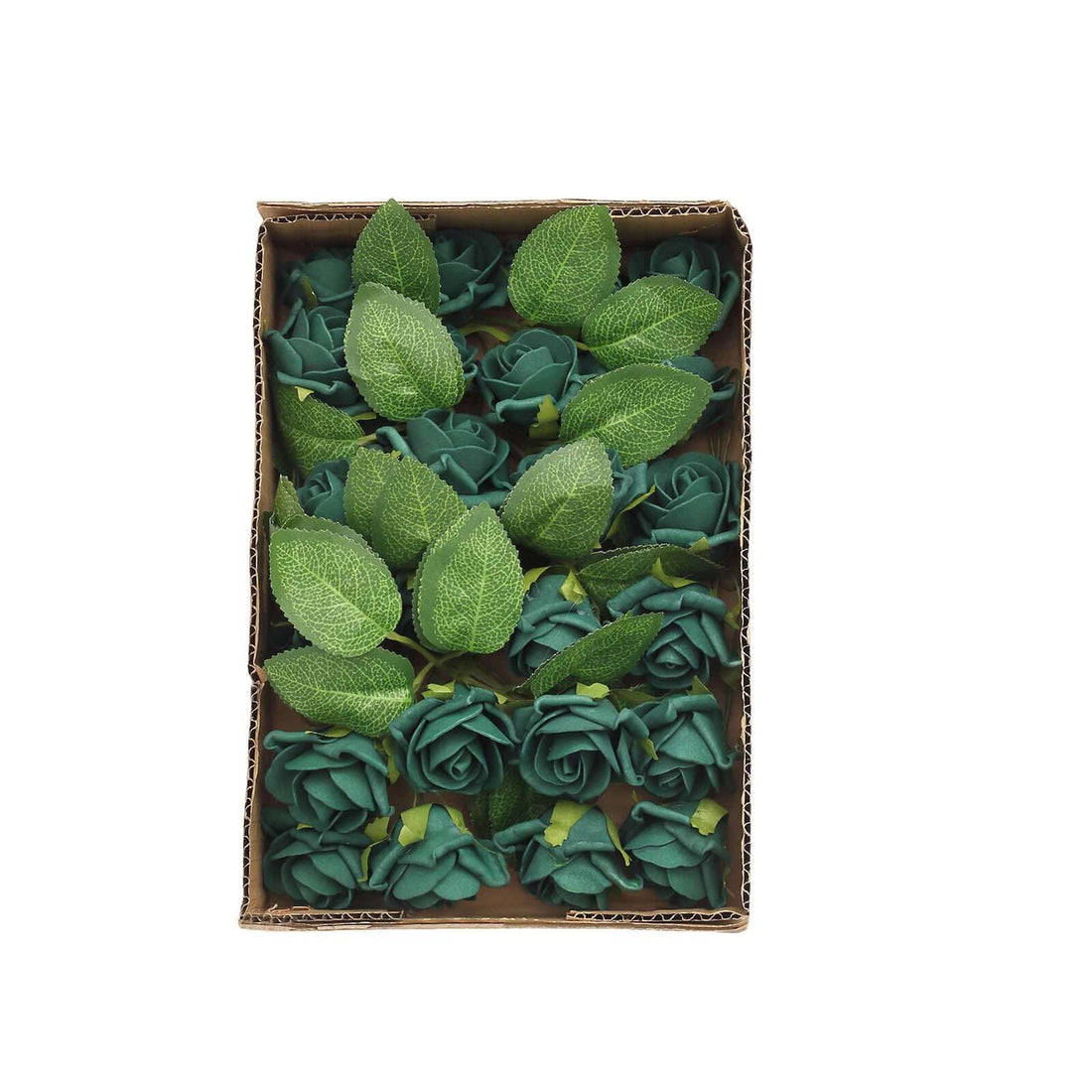 24 Hunter Emerald Green Foam Roses 2" | eFavormart