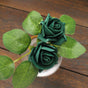 24 Hunter Emerald Green Foam Roses 2" | eFavormart