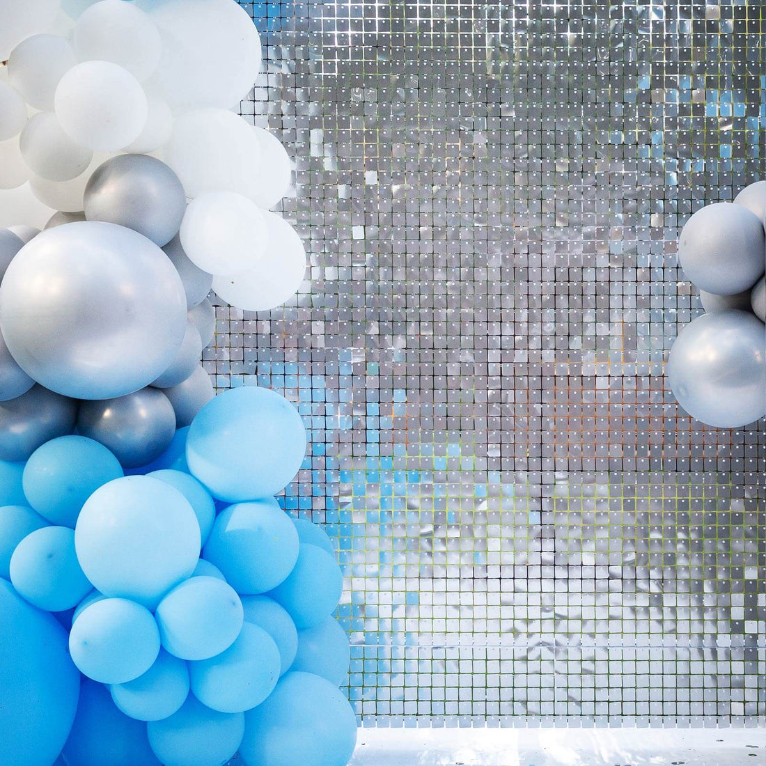 10 Silver Sequin Wall Backdrop Panels | eFavormart