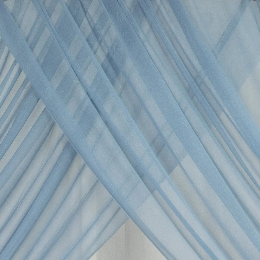Sheer Dusty Blue Wedding Arch Drape 5ftx32ft | eFavormart