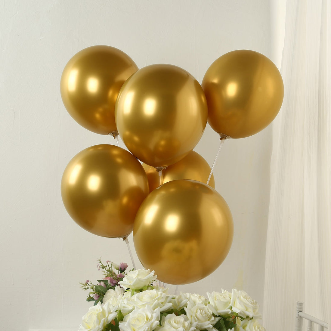 Metallic Gold Biodegradable Latex Balloons 12" | eFavormart