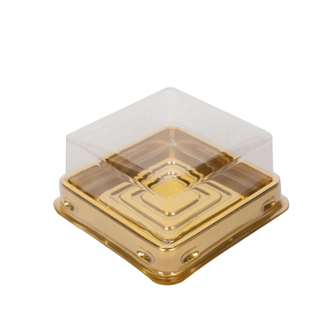 Gold and Clear Square Favor Containers | eFavormart