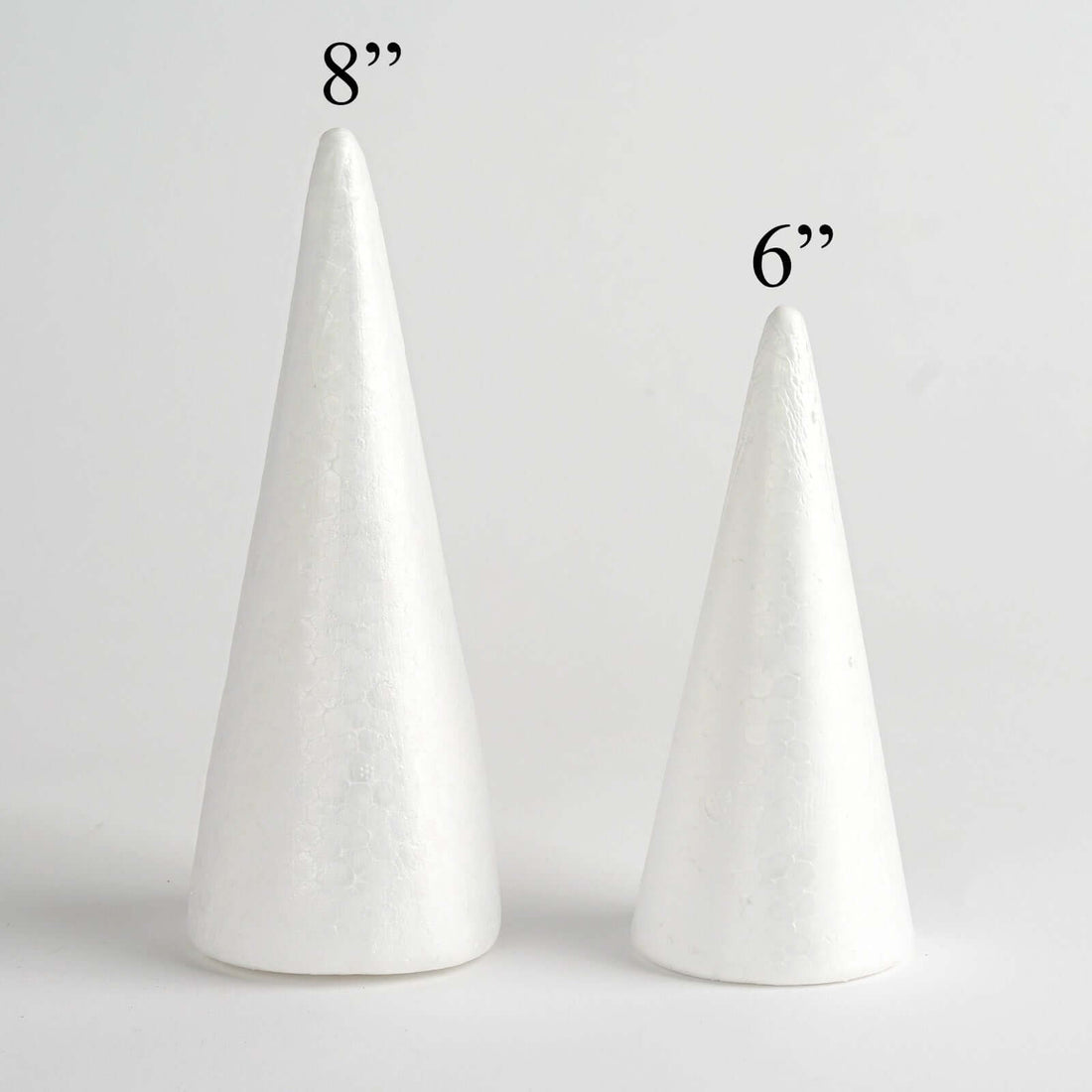 24-Pack 6" White Styrofoam Cones for Crafts | eFavormart