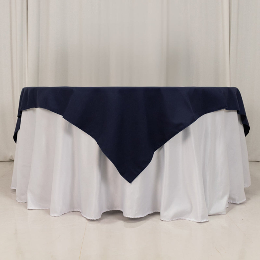 Cotton Blend Overlay 70"x70" Navy Blue | eFavormart