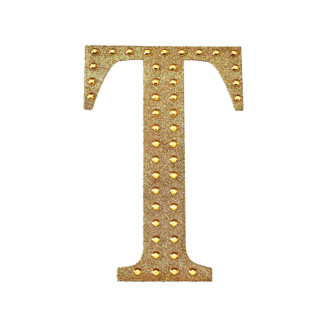 8" Rhinestone Sticker Letters "T" Gold | eFavormart