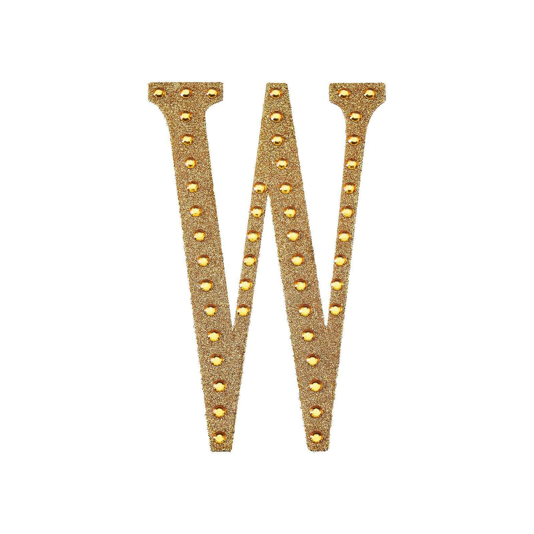 4" Rhinestone Sticker Letters "W" Gold | eFavormart