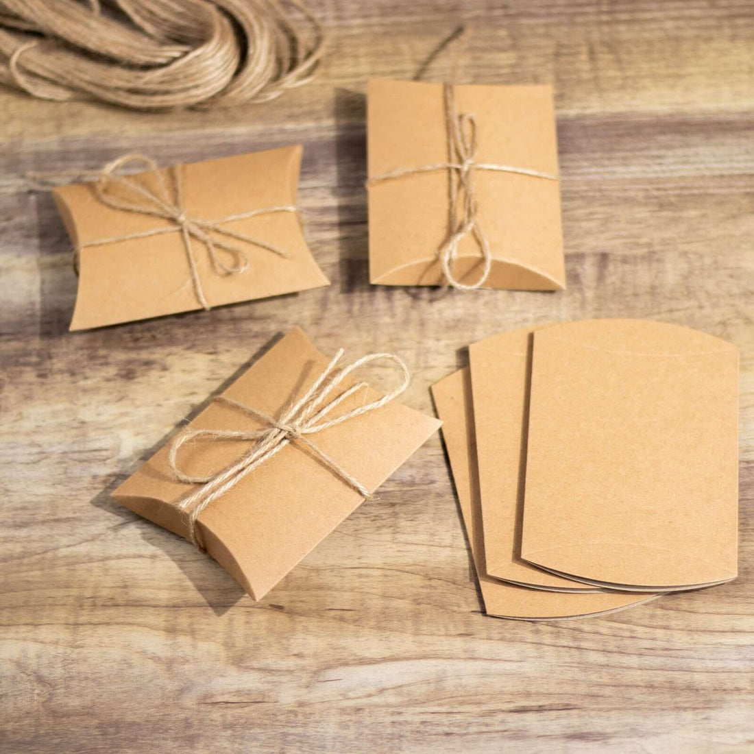 50 Pack Natural Brown Rustic Gift Boxes | eFavormart