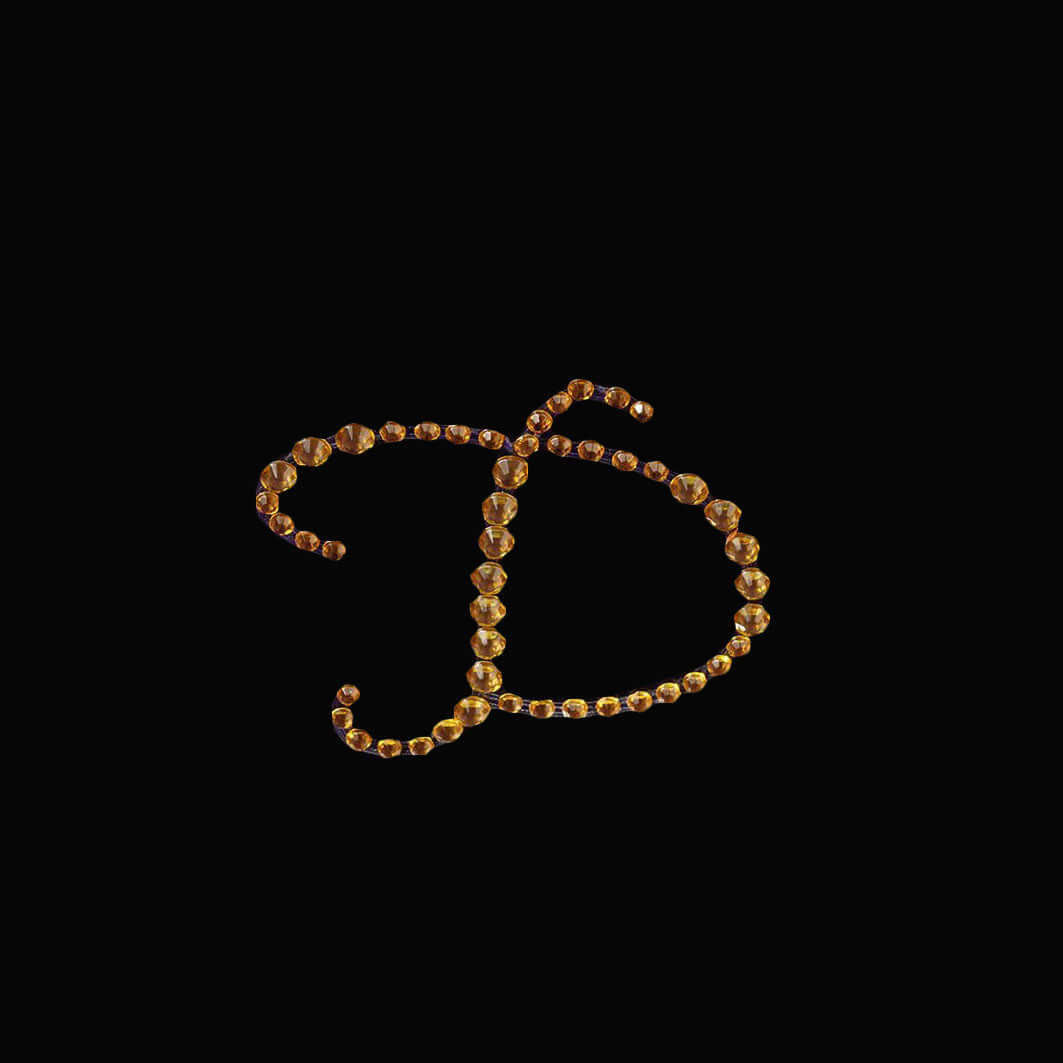 12-Pack Gold Rhinestone Monogram Letter "D" Stickers | eFavormart