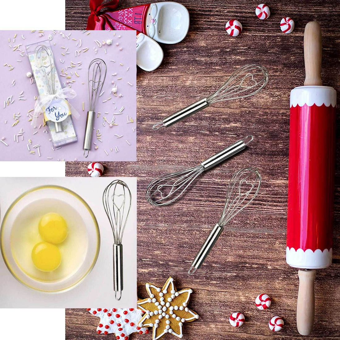 Heart-Shaped Stainless Steel Whisk Favor | eFavormart