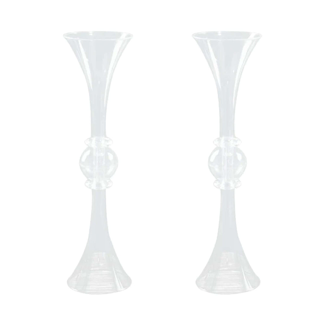 Clear Trumpet Flower Vases with Crystals | eFavormart