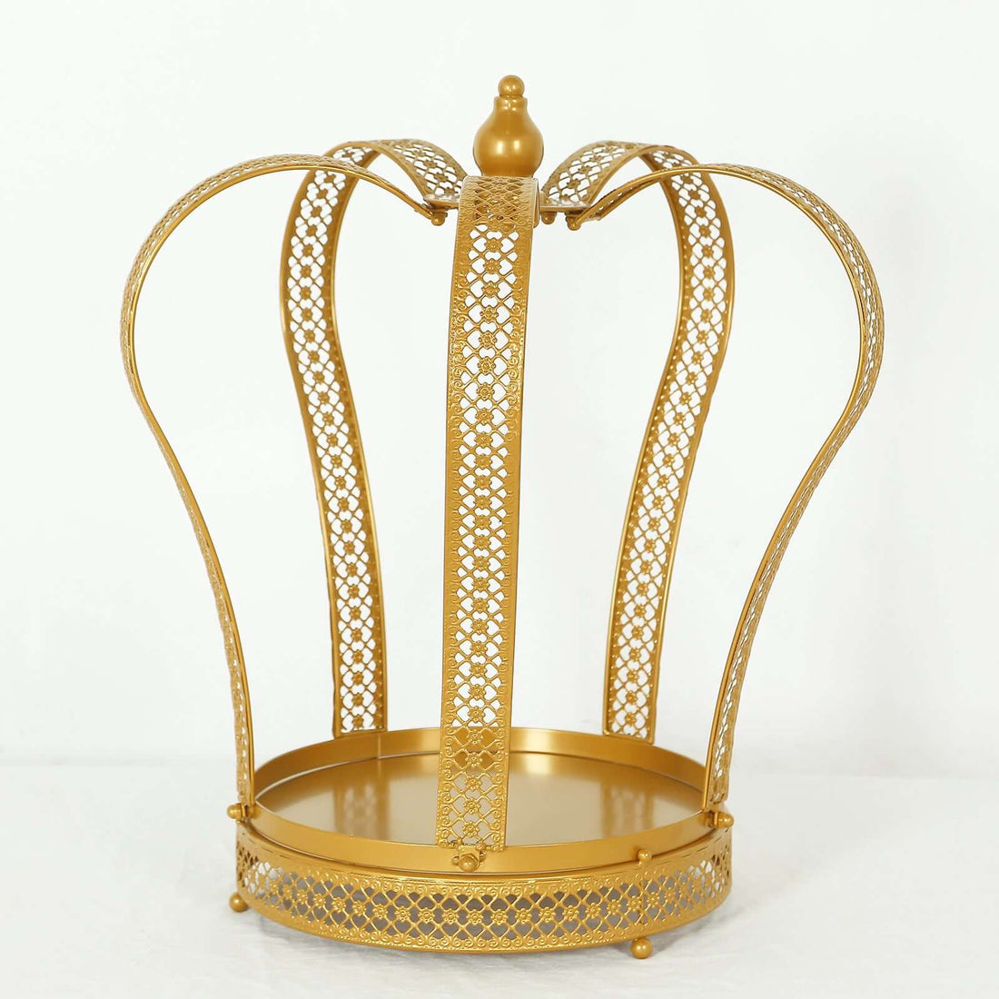 Gold Metal Crown Wedding Cupcake Stand 19" | eFavormart